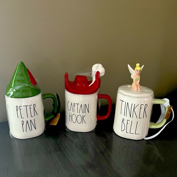 Rae Dunn | Dining | Nwt Set Of Peter Pan Rae Dunn Disney Mugs | Poshmark